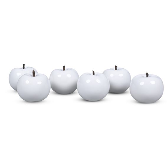 Lisa Pappon | A GROUP OF SIX BULL & STEIN WHITE APPLE PORCELAIN ...