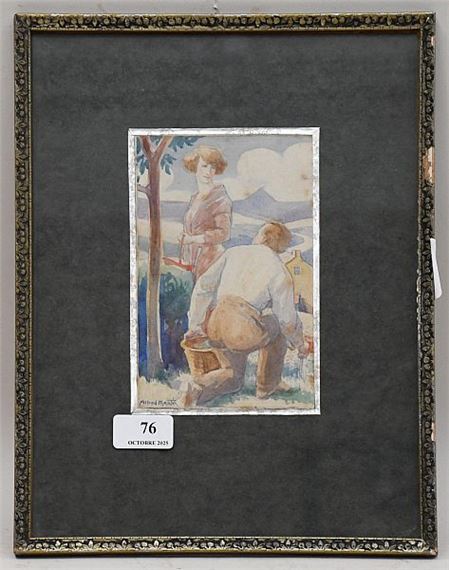 Alfred Martin | Couple au jardin | MutualArt