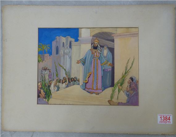 Saul Raskin | King Solomon Dedicating the Temple | MutualArt