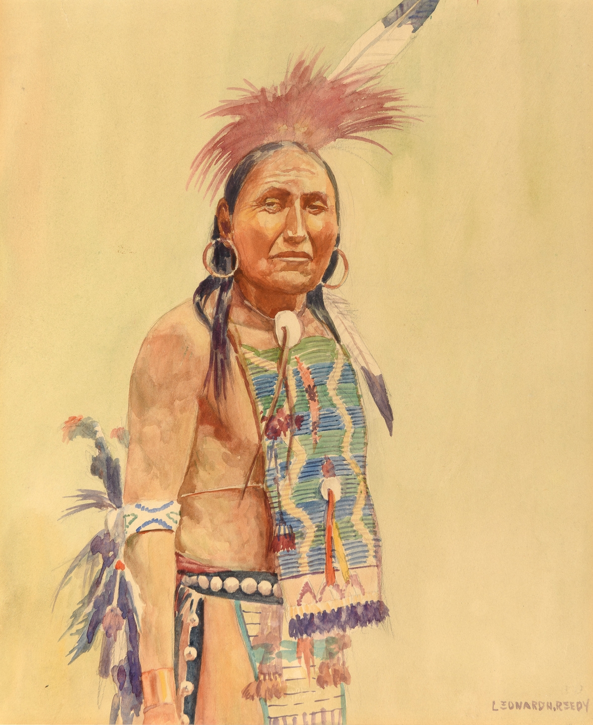 Leonard Howard Reedy | Plains Indian Brave | MutualArt