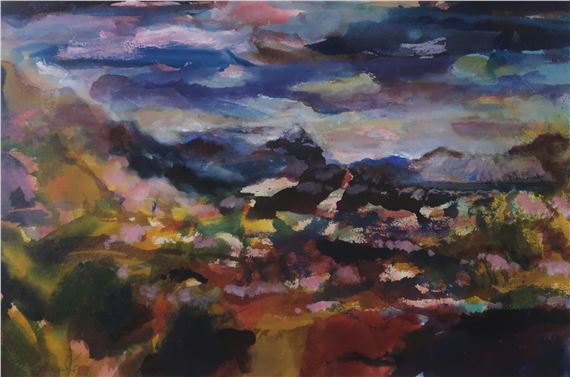 Pat Semple | SUTHERLAND LANDSCAPE WITH BEN STACK | MutualArt