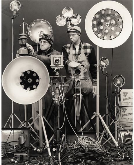 O. Winston Link | Self-Portrait with George Thom and Night Flash ...
