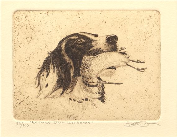 Brett James Smith | Setter with Woodcock; Woodcock Brook | MutualArt