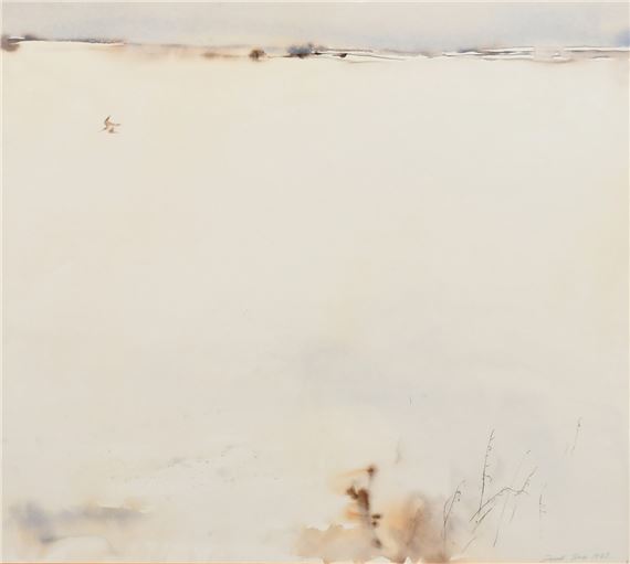 David Tress | David Tress (b. 1955), 'Snipe', scene of a bird in a ...
