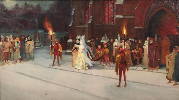 Edwin Austin Abbey | Scene from a fairy tale | MutualArt