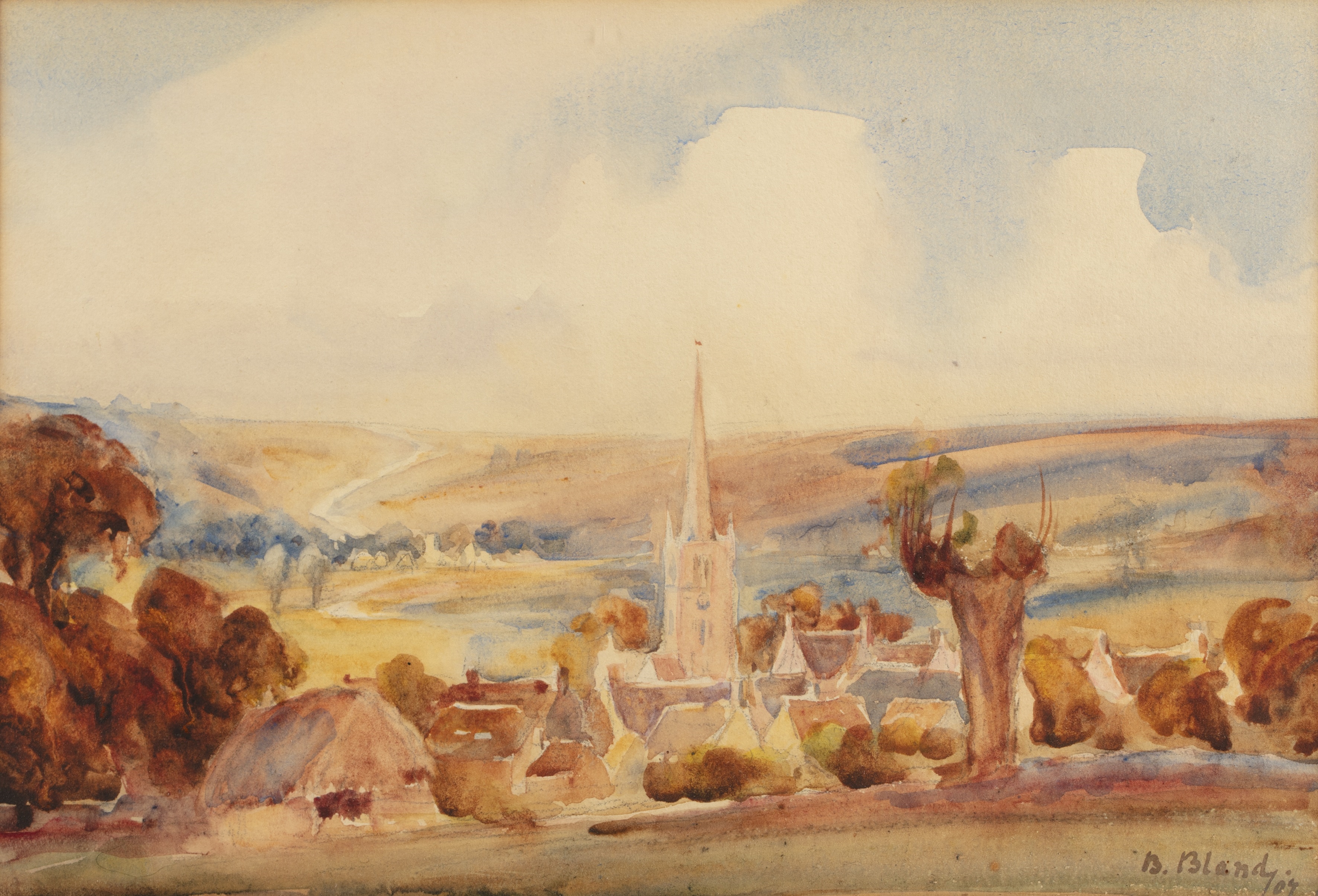 Emily Beatrice Bland | Village and Church | MutualArt