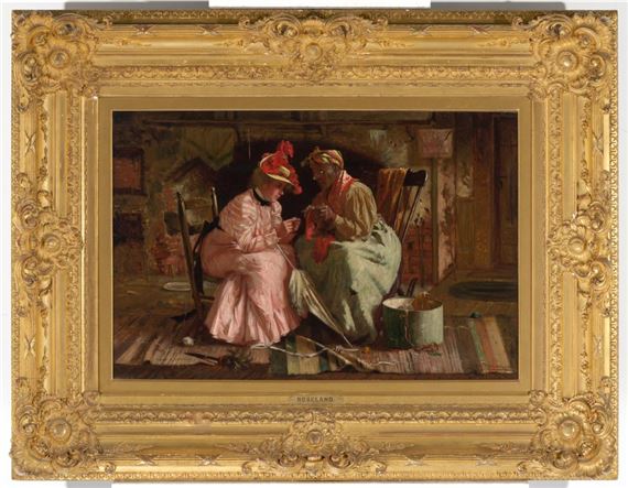 Harry Herman Roseland | The Knitting Lesson (1895) | MutualArt