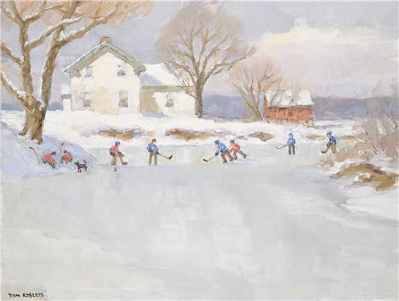 Thomas Keith Roberts | Hockey at the Farm | MutualArt
