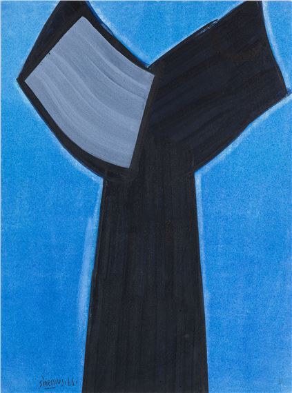 Wim Sinemus | Composition in Blue and Black (1966) | MutualArt