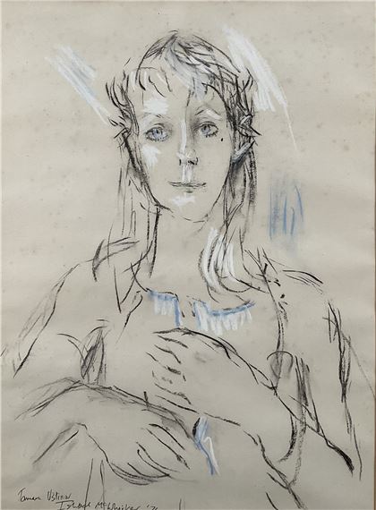 Ishbel McWhirter | pastel and chalk portrait of Tamara Ustinov (1971 ...
