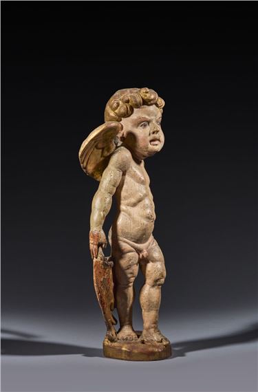 Spanish School, 16th Century | Putto holding an acanthus leaf (16th ...