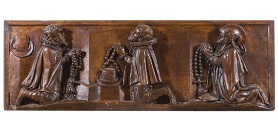 Portuguese School, 16th Century | Two notables, one wearing the cross ...