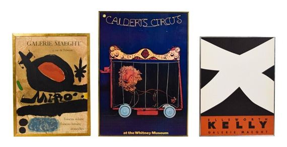 Joan Miró | 3 Exhibition Posters Miro, Kelly, Calder (1967) | MutualArt