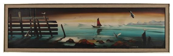 Edgar A. Stareck | Modern Panoramic Seascape (1958) | MutualArt