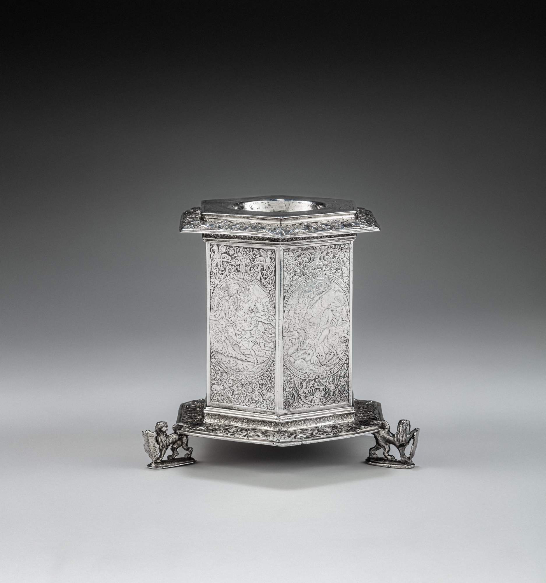 Gabriel van Den Velden | A German parcel-gilt silver salt, probably ...