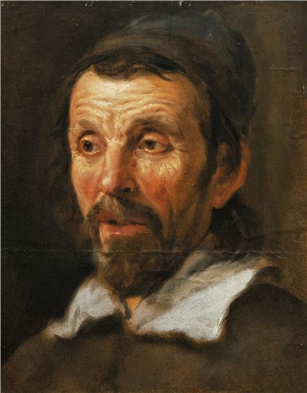 Anglo-Flemish School, 17th Century | Study of a man’s head | MutualArt