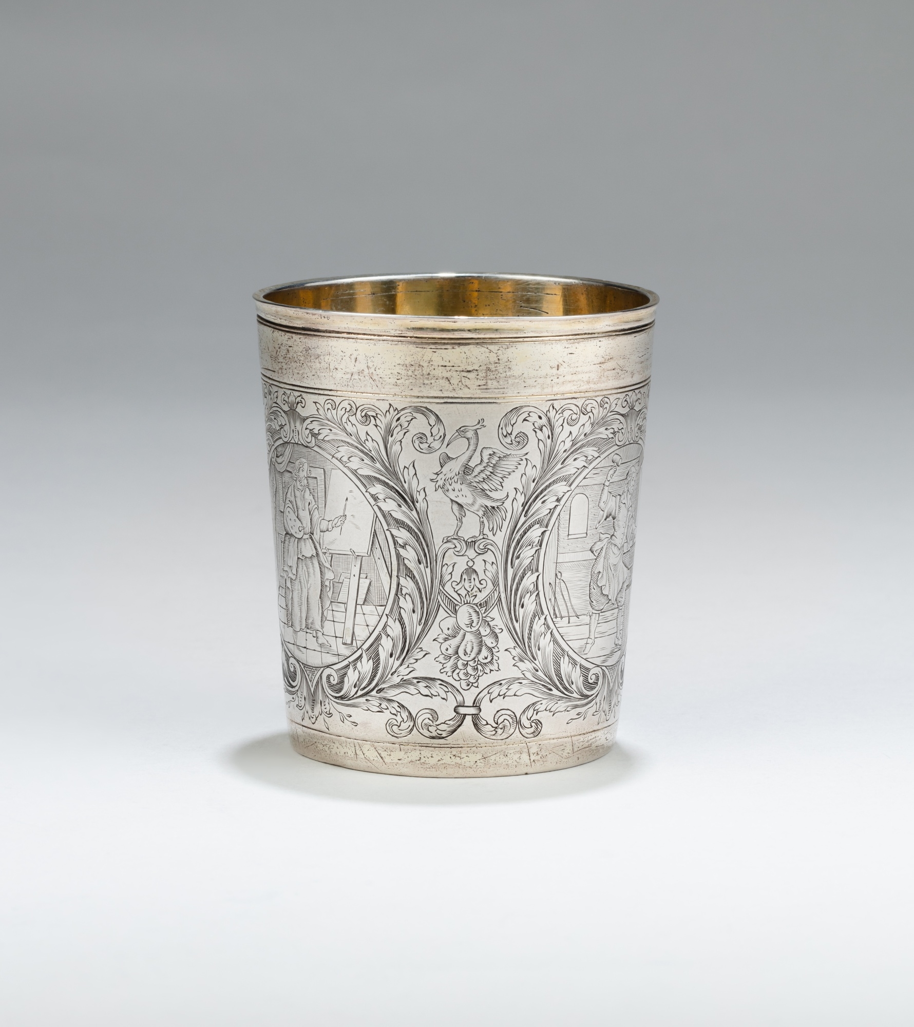 Johann Balthasar Sedletzky | A German parcel-gilt silver beaker, Johann Balthasar Sedletzky ...