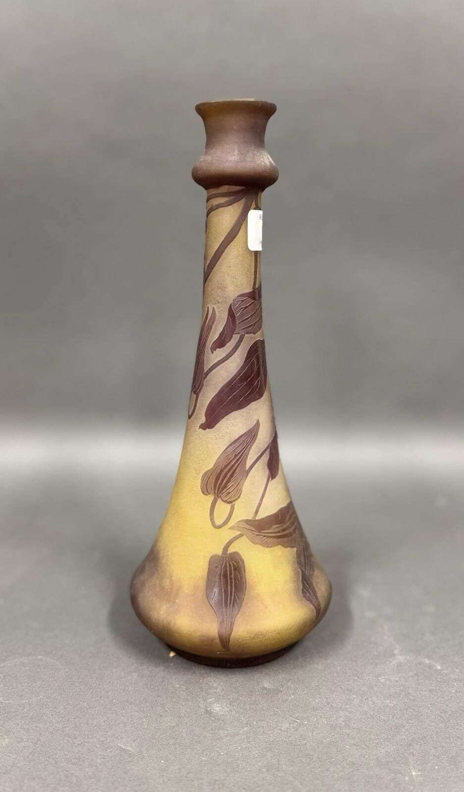 Gallé Emile | Conical vase with long bulging neck | Compare similar ...