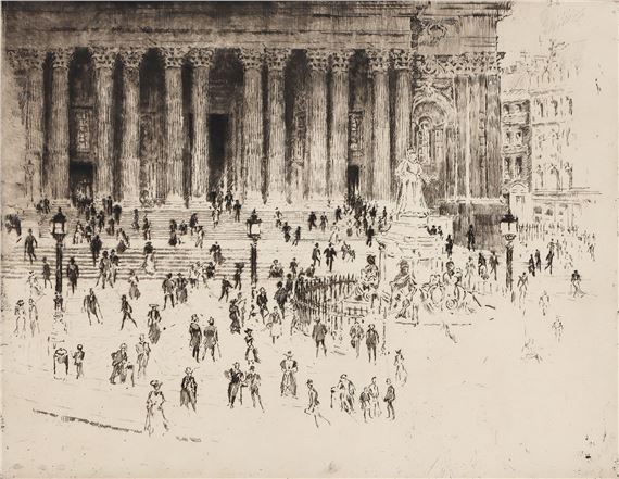 Joseph Pennell | Park Row – Saint Paul’s Pavement – Among the ...