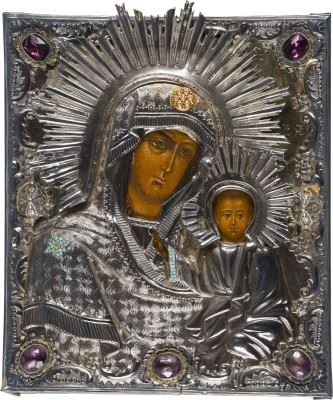 Russian School, 19th Century | KLEINE IKONE MIT DER GOTTESMUTTER VON ...