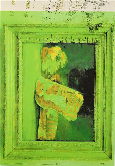 Wade Guyton | Green Goya (2023) | MutualArt