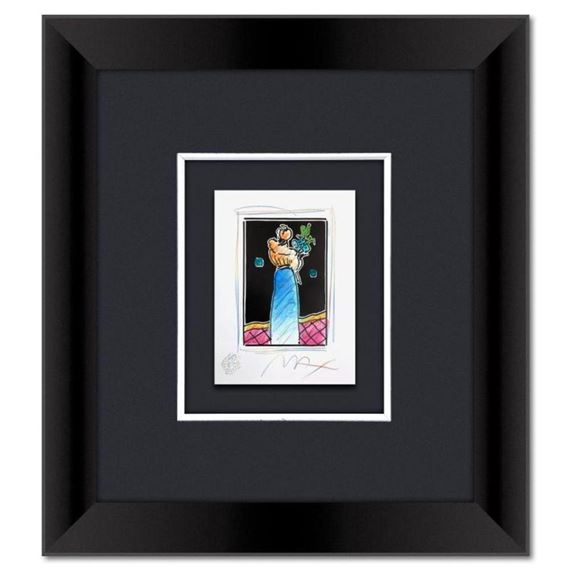 Peter Max | Woman with Flowers | MutualArt