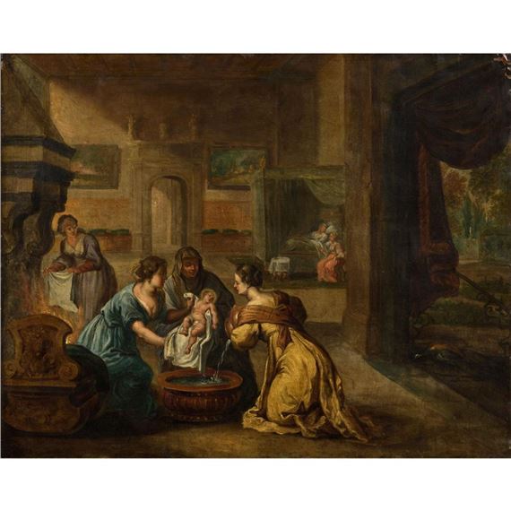 Flemish School 17th Century | The Birth of the Virgin (Circa 1660 ...