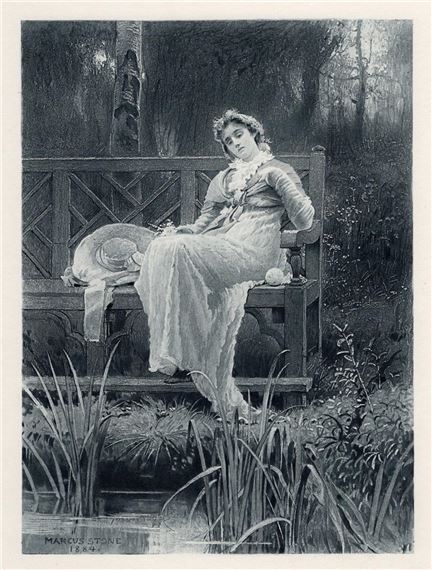 Marcus Stone | The Daydreamer (1885) | MutualArt