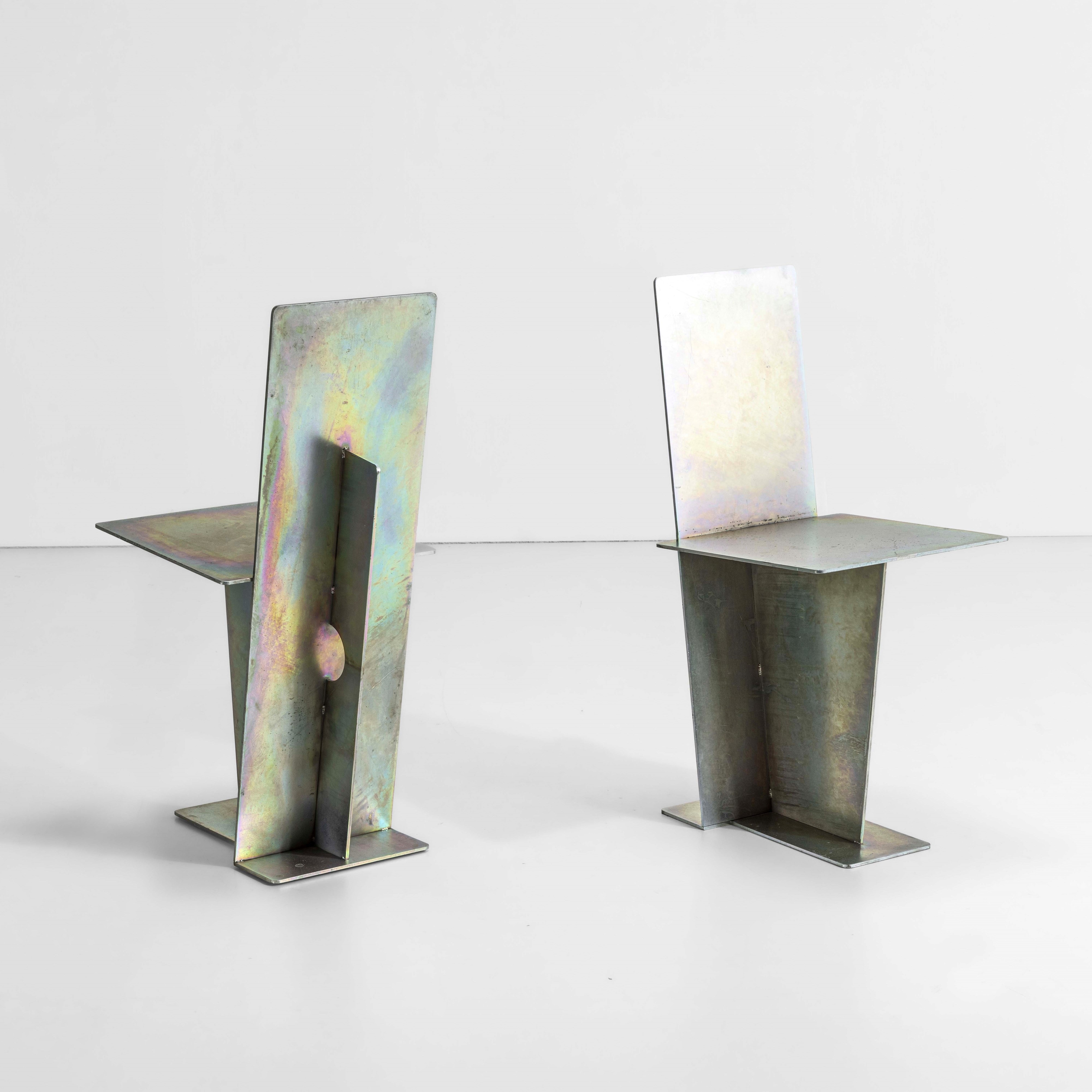 Max Lamb | Due sedie mod. Flat Iron Chair (2008) | MutualArt
