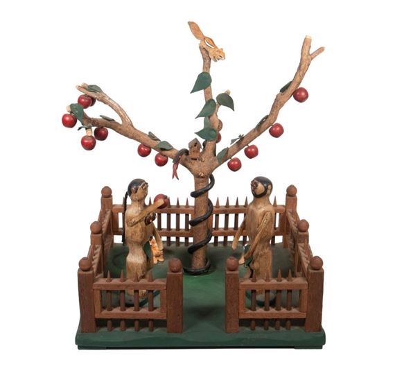 Tom Kelly | Folk Art Adam and Eve (1996) | MutualArt