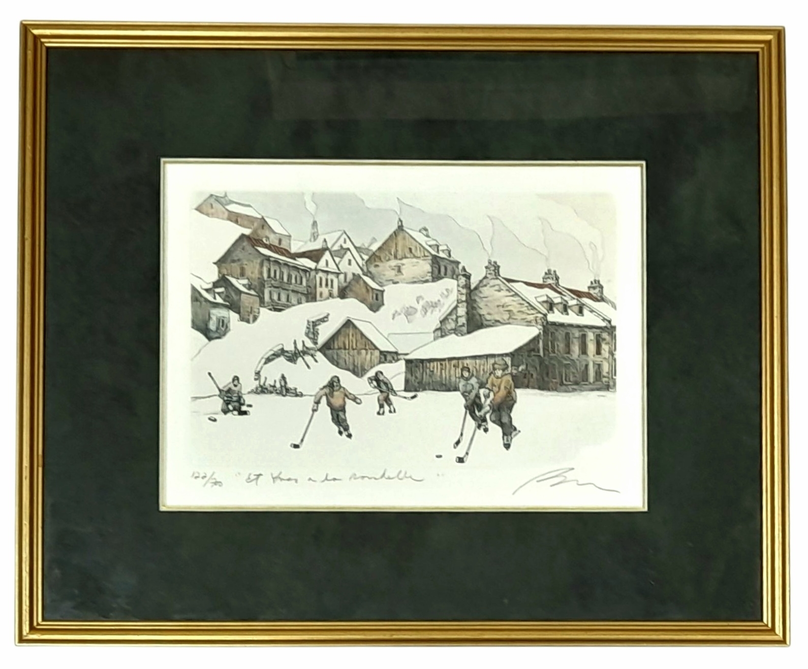 Jacques Brousseau | A vintage Et Vous a la rondelle framed engraving ...