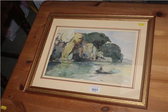 James Govier | watercolour study of a river scene | MutualArt