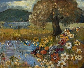 Pixie O'Harris | Springtime by the River (1971) | MutualArt