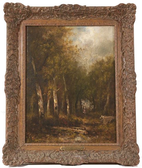 French School, 19th Century | Barbizon Forest Scene (19th Century ...