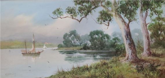 William Lindley | WATERSIDE LANDSCAPE | MutualArt