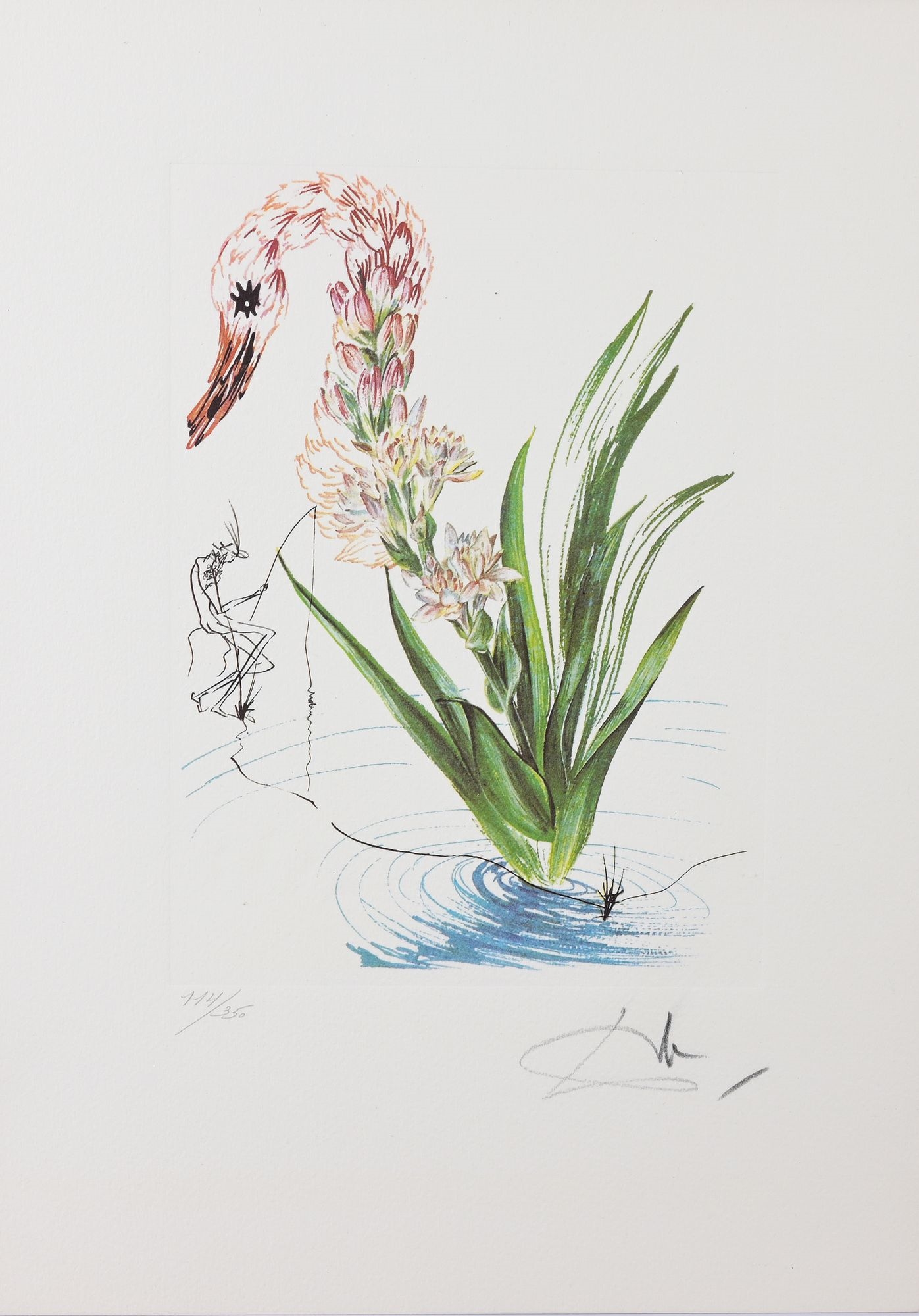 Salvador Dalí | Water Hybiscus Swan | MutualArt