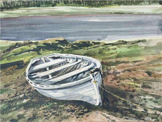 Robert Percival | Beached Skiff (84) | MutualArt