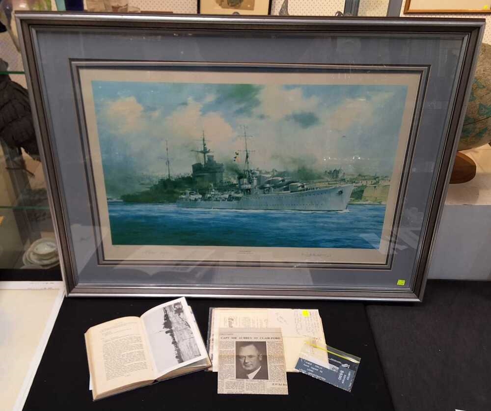 Robert Taylor | HMS Kelly leaving the Grand Harbour, Malta in 1941 ...