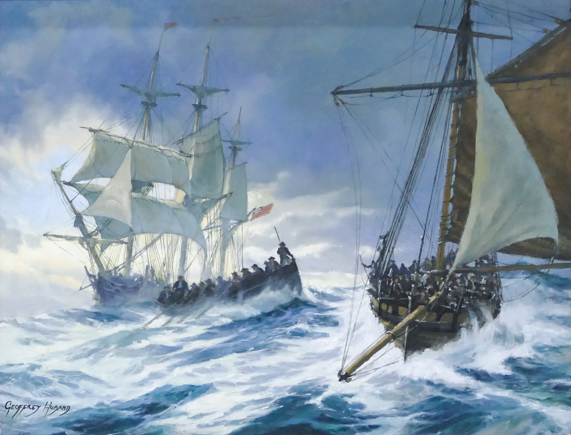 Geoffrey Huband | 74-Gun Ship Hove to a Heavy Weather | MutualArt