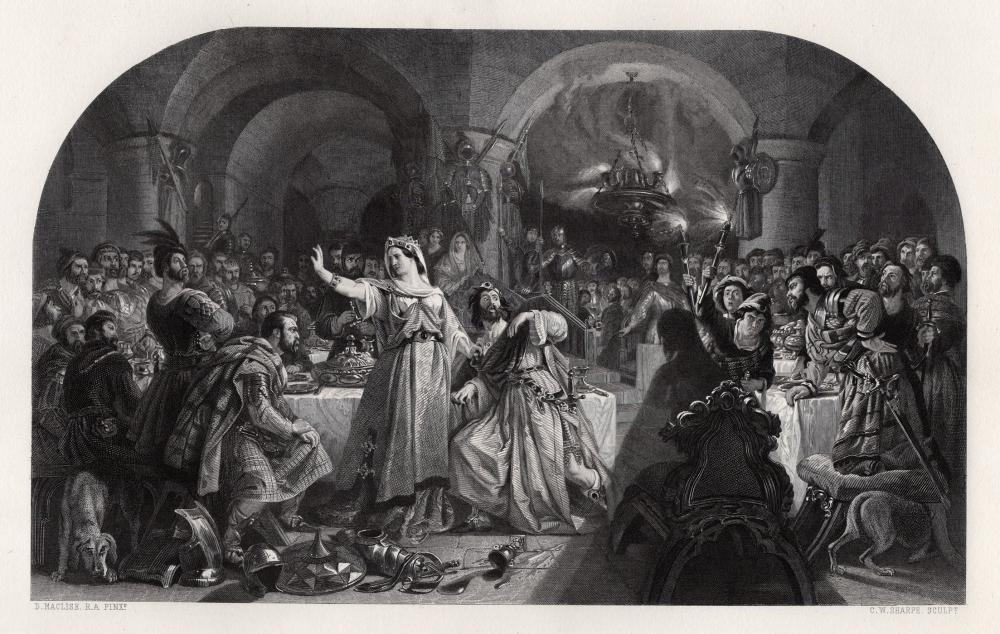 Daniel Maclise | The Banquet Scene in Macbeth (1879) | MutualArt