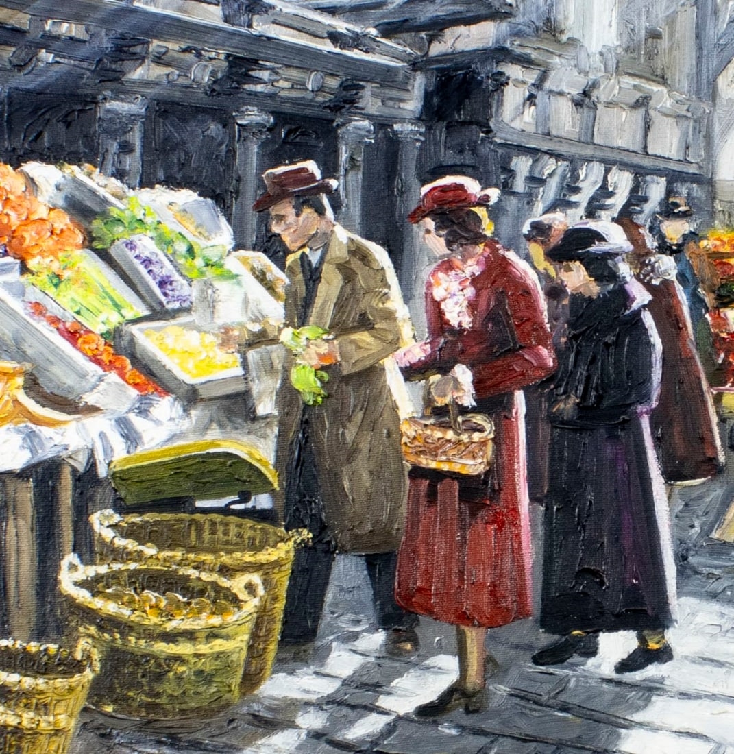 Juan Campodónico | Market Scene (1958) | MutualArt