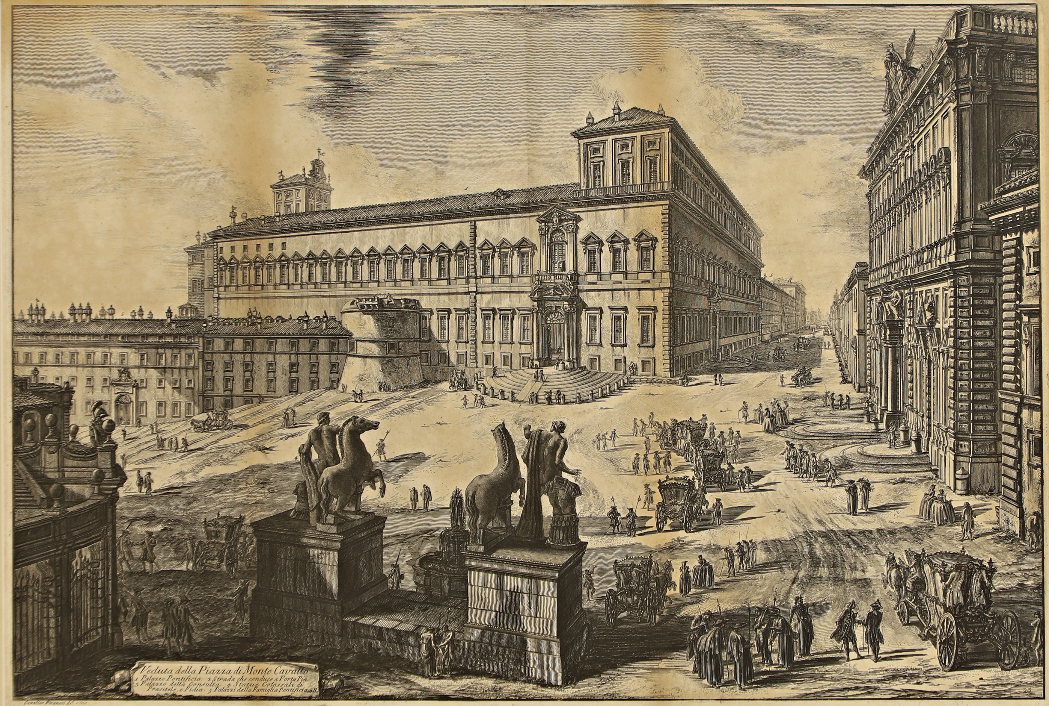 Giovanni Battista Piranesi | Veduta della Piazza di monte Cavallo ...