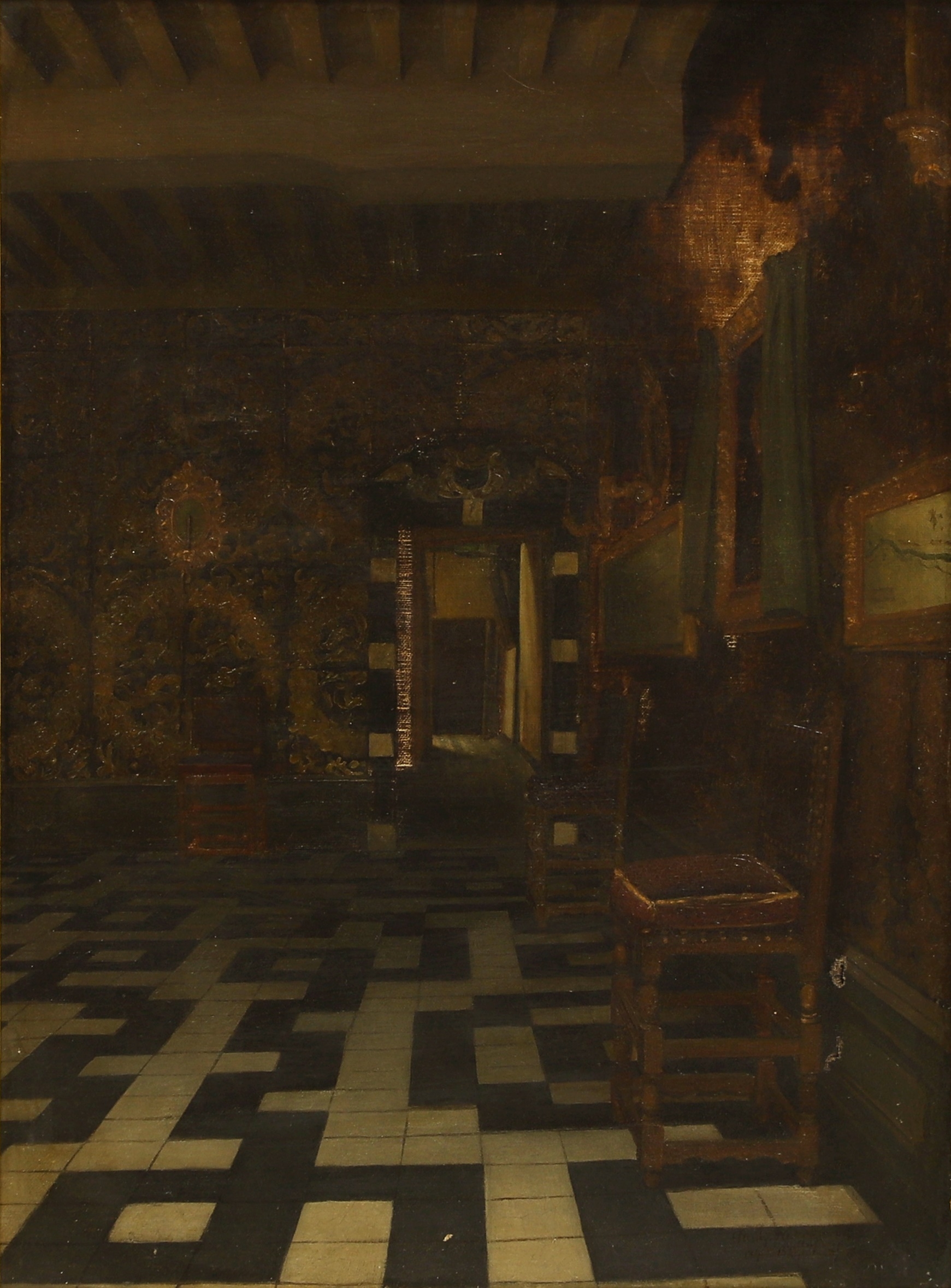 Alfred Bryant Copeland | Study of Interior of the Old Water-House ...
