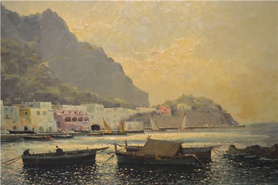 Guido Odierna | Italian harbour scene | MutualArt