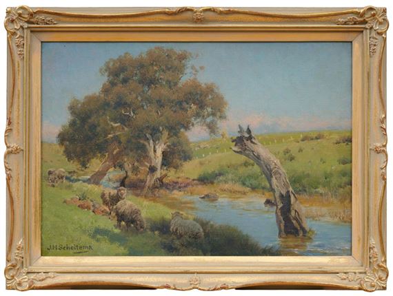 Jan Hendrik Scheltema | Sheep Grazing (1861 - 1941) | MutualArt