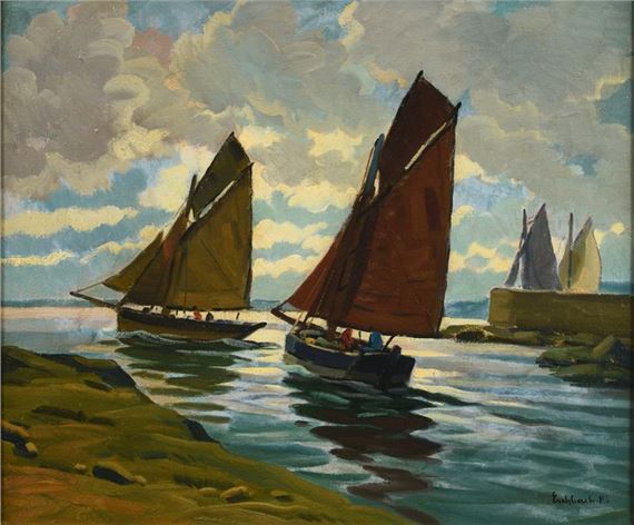 Paul André Jean Eschbach | Sunset - Concarneau | MutualArt