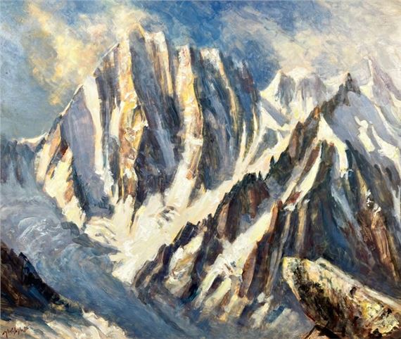 Marcel Wibault | View of the north face of the Grandes Jorasses (1964 ...