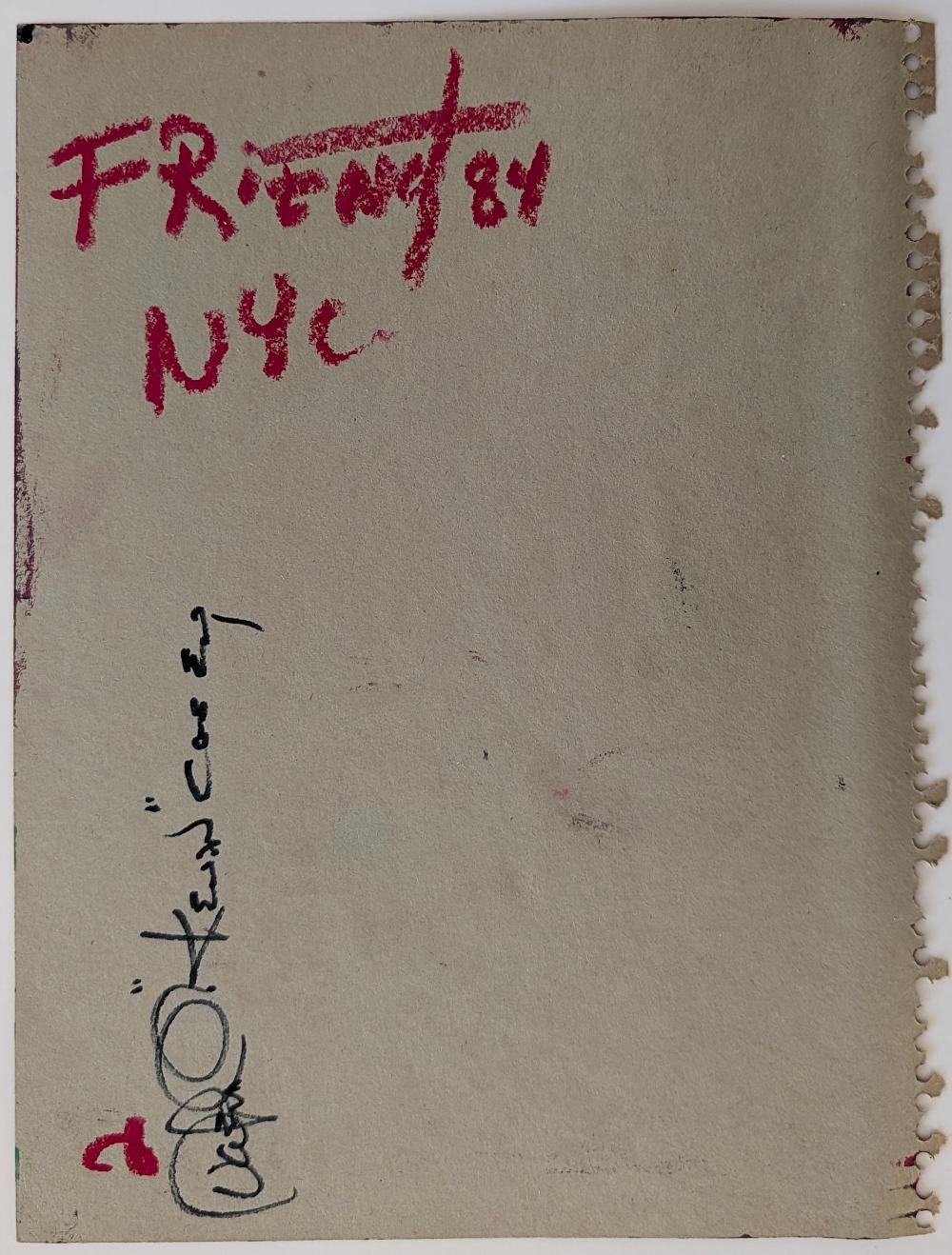 Friend | Neo-Expressionist Oil Pastel Painting (1984) | MutualArt