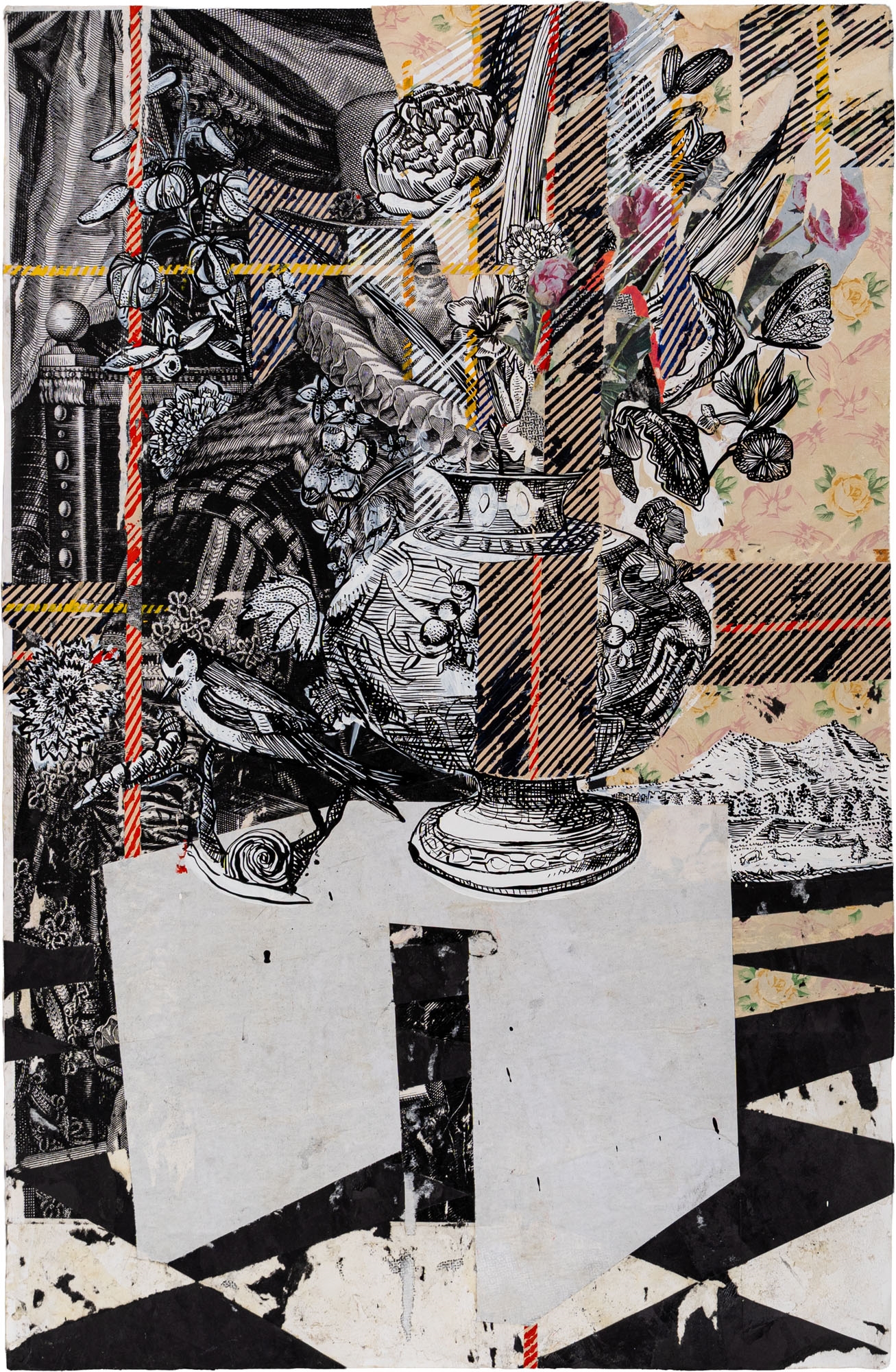 Francesca DiMattio | Still life with head and plaid (2010) | MutualArt