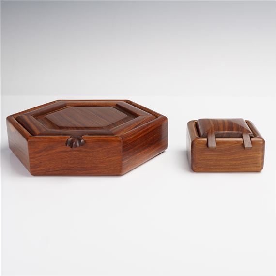Barry Biesanz | 2pc Barry Biesanz Handcrafted Lignum Vitae & Cocobolo ...